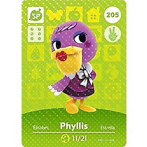 Phyllis - Nintendo Animal Crossing Happy Home Designer Amiibo Card - 205