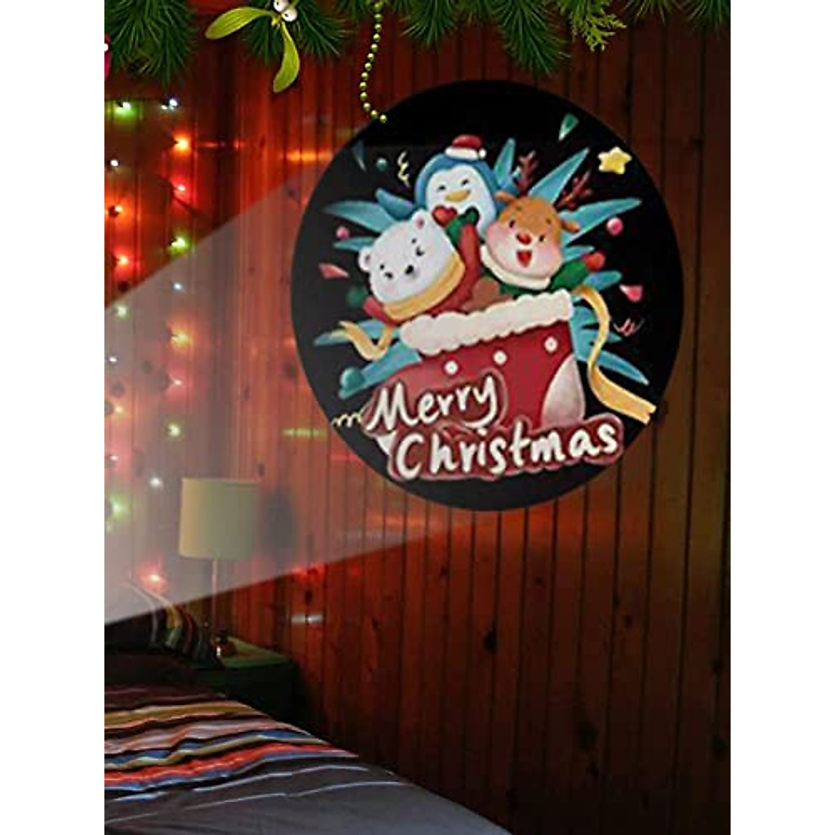 Christmas Flashlight Projector for Kids,21 Patterns Mini Card Slideshow Christmas Projector Flashlight with Christmas Tree Reindeer,Santa Claus,Snowman Pattern, for Kids Toddler