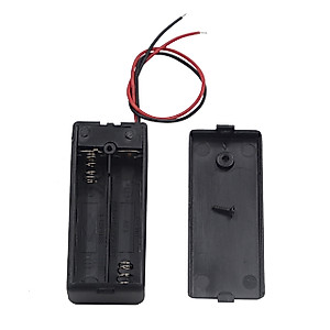 LAMPVPATH 5Pcs 2 AAA Battery Holder with Switch, 2X 1.5V AAA Battery Holder Case with Wire Leads and ON/Off Switch(5 Pack)