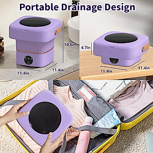 Small Portable Washing Machine, Mini Foldable Washer 4.5L High Capacity with 3 Modes Cleaning for Underwear, Baby Clothes, or Pet Clothes, for Apartment, Travel, Camping, RV, Dorm