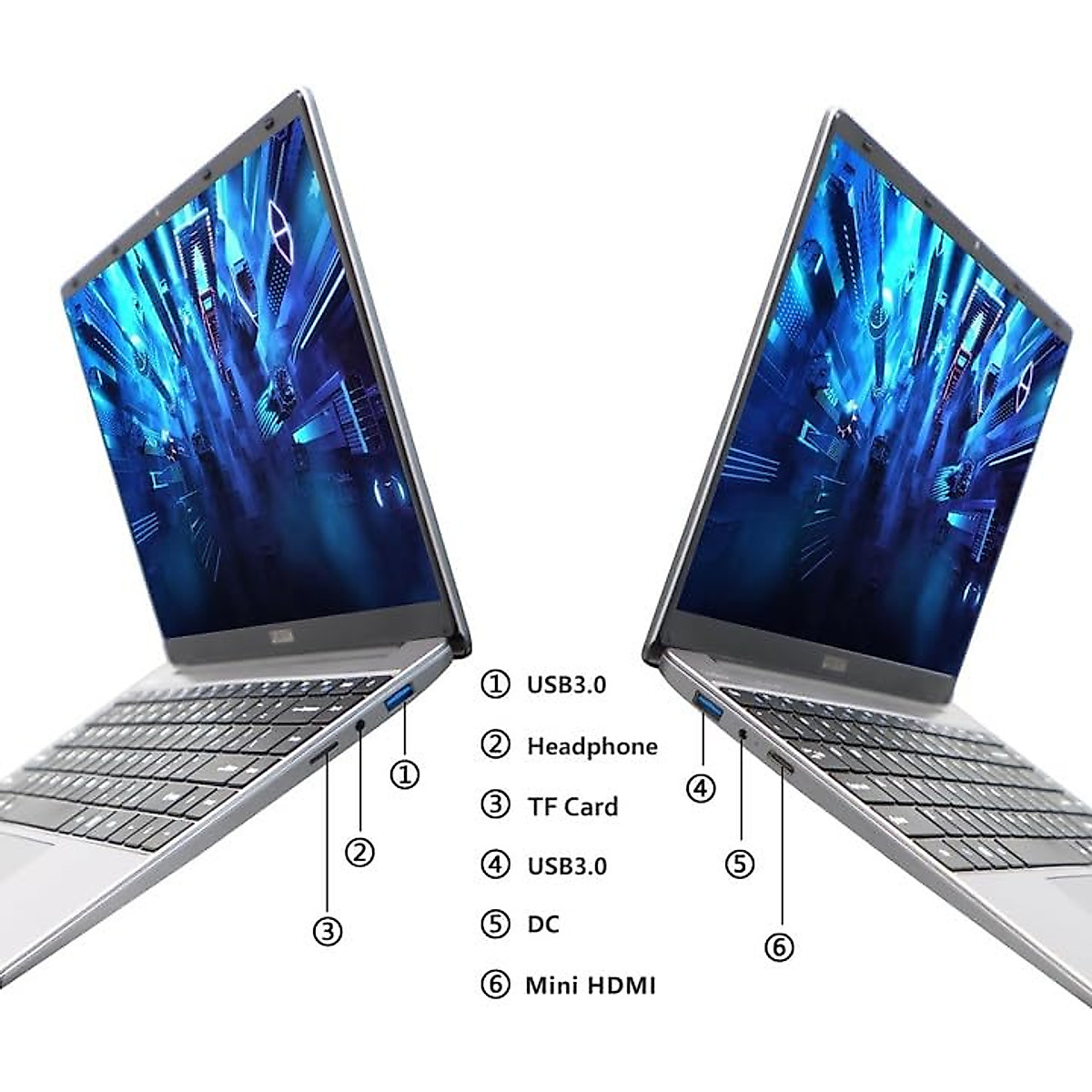 FUNYET 14 Inch Gaming Laptop, Laptop Computer 2025 Windows 11 Pro, 8GB RAM 256GB SSD, Intel 11th Gen N5095 Processor(up to 2.9 GHz), FHD 1920 x 1080