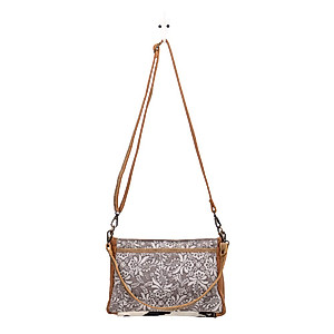 Myra Bag Florid Upcycled Canvas & Leather Small Crossbody Bag S-1458