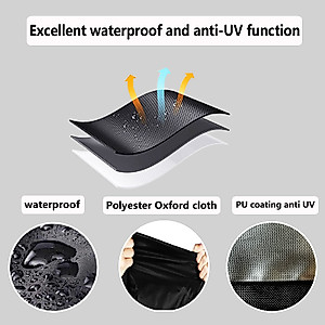 YANGSHILEI Chest Freezer Cover Deep Freezer Covers for Outside 5.0 Cubic Feet Freezer，Top with Zipper to Open Waterproof and UV protection Extend their Service Life (28"W×23"D×34"H)