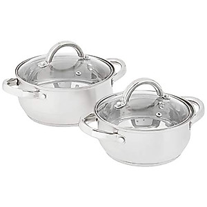 Heim Concept Stainless Steel 12-Piece Cookware Set, Silver