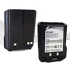 elxjar (2-Pack) 3.7V 2000mAh KNB-46L Li-ion Battery for Kenwood TK-3230 TK3230 TK-3238 TK-3400 Portable Two Way Radio