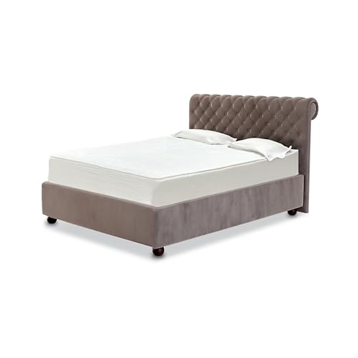 Full Mattress - 8 Inch Cool High Density Comfort Foam Mattress with Breathable Organic Cotton Cover - Medium Firm - Rolled in a Box - Oliver & Smith