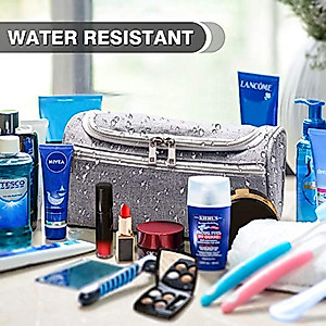 Travel Toiletry Bag – Small Portable Hanging Cosmetic Organizer for Men Women, Makeup, Toiletries, Hygiene Accessories, Shaving Kit, Clippers and Grooming Tools, Waterproof, Bathroom, Shower, Gym