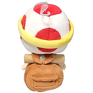 Little Buddy 1408 Super Mario Bros. Captain Toad Sitting Pose Plush, 6.5"