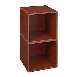 Niche Cubo Storage Organizer Open Bookshelf Set- 2 Cubes- Cherry