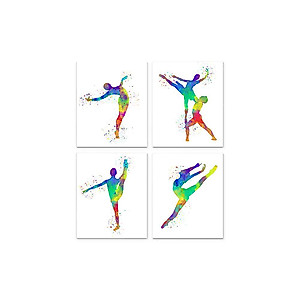 Male Ballet Dancer Abstract Wall Art Print 8x10, Set of 4, Perfect for for Ballet Dancer, Teacher and Lover of Ballet, Ideal Bedroom, Dance Studio, Locker Decor