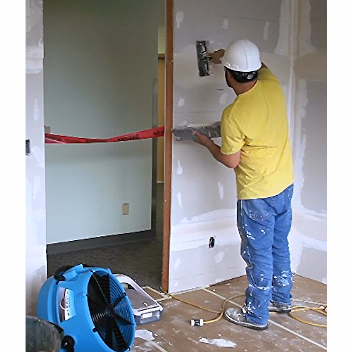 Dri-Eaz Stealth AV3000 24” High Velocity Axial Fan (F568), 2600 CFM, Blue, Low Noise, Industrial Fan, Pivot and Lock, Multi Purpose, Ventilate, Dry Floors, Variable Speed, 2.7 Amps, Easy Carry