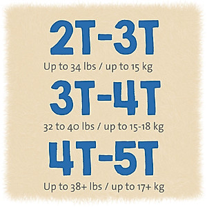 Cuties Boys 2T/3T Refastenable Potty Training Pants, Hypoallergenic with Skin Smart, 104 Count