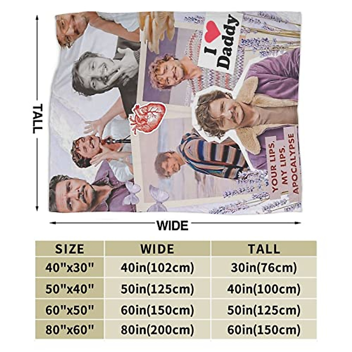 JULES Soft Pedro Pascal Collage Blanket 40'' x 50'' Flannel Fleece Blankets for Home Sofa Bed Room