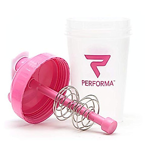 PerfectShaker Performa - Shaker Bottle, Best Leak Free Bottle with Actionrod Mixing Technology for Your Sports & Fitness Needs! Dishwasher and Shatter Proof (Mini Pink)