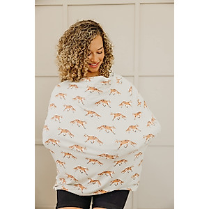 Copper Pearl Multi-Use Cover: Car Seat Covers, Nursing Cover, and Stroller Cover for Sun - Stretchy Fabric, All-Season Use, Stylish Designs, Easy Access for Moms - Swift