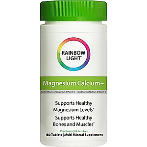 Rainbow Light Magnesium Calcium + Food Based Tablets 180 tablets