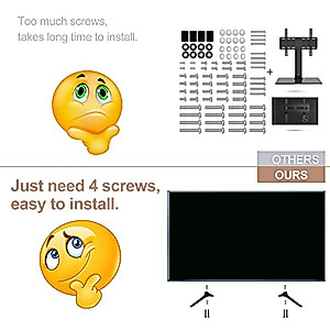 TV Base Stand for Hisense TV Stand, TV Stand Legs for Hisense 32" 43" 50" 55" 60" 65" 75" Roku&Android Smart TV, for 55H6570G 43H6570G 50H6570G 65H6570G 55A6G 50A6G 55U6G, with Screws