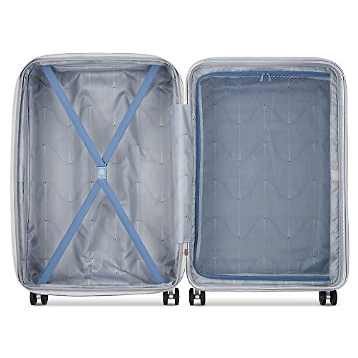 DELSEY PARIS Cruise 3.0 Hardside Expandable Luggage with Spinner Wheels, Platinum, Checked-Large 28 Inch