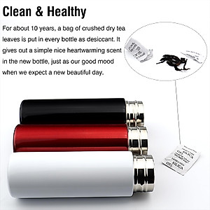 Dxobay Cute Slim Water Bottles, Mini Kids Water Bottle, Insulated Stainless Steel Water Bottles, Thermos Water Bottle with Vacuum Sealing & Double Wall Design(4.4 Oz, Red)