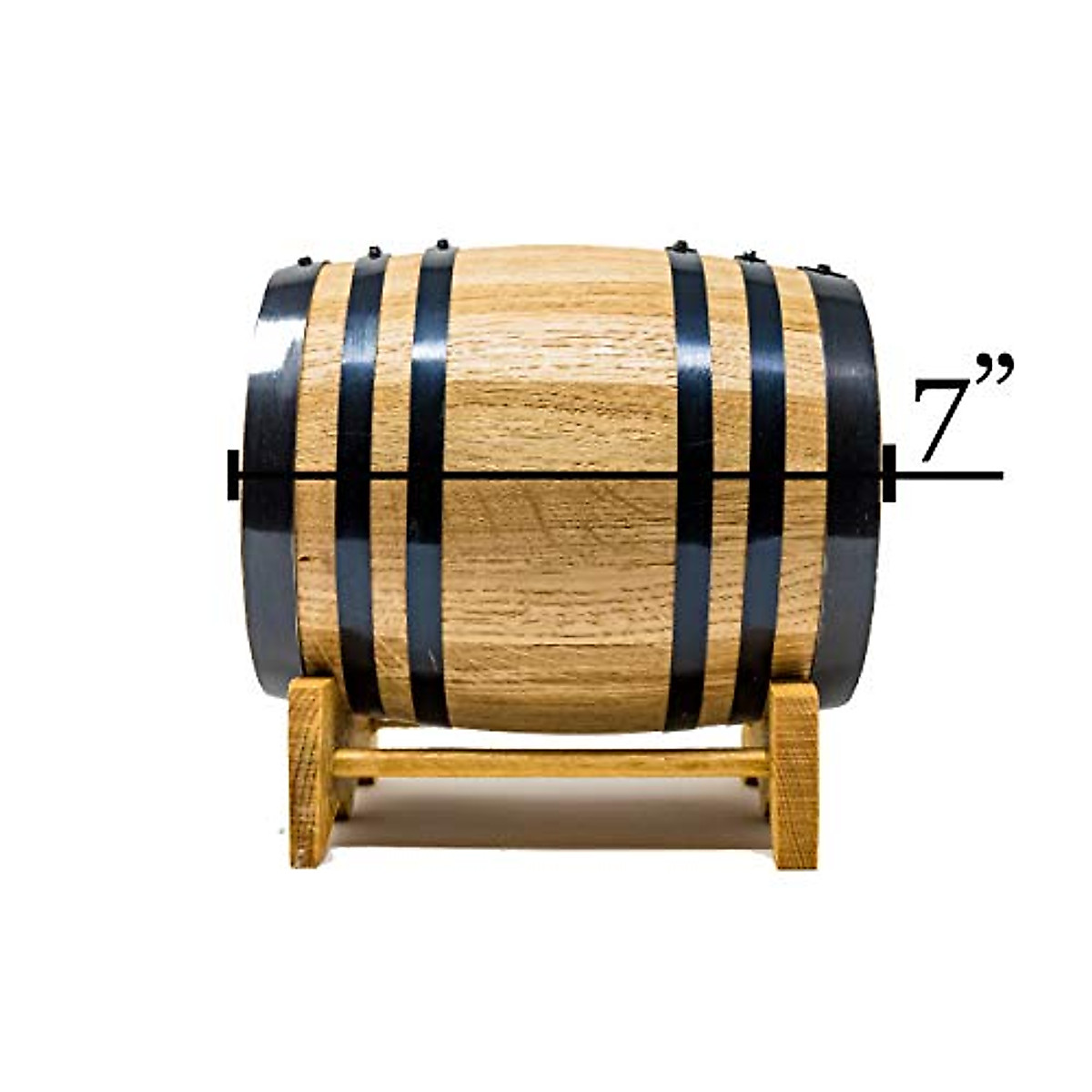 Engraved 2 Liter Charred American White Oak Aging Barrel (Skull Cross Bones)