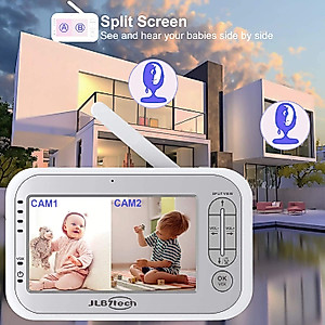 JLB7tech Add-on Camera Unit 5“ and 4.3" Split Screen Video Baby Monitor LB55955-2T,55963BV-2T,55953-2T,55953SPB-2T,JLB955SP-2T(B)(up to 2 Cameras)
