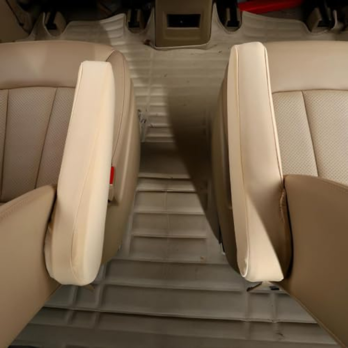 AUCELI 2 Pcs Car Front Seat Armrest Covers, Cloth Fabric Armrest Protectors, Direct Replacement Center Console Lid Armrest Cover Skin, Universal Accessories for Car, SUV, Truck and Van