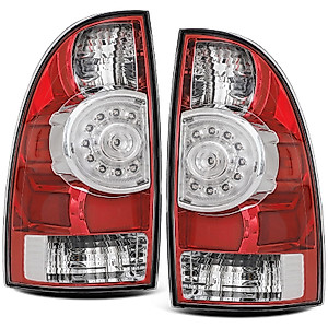 ALZIRIA LED Tail Light Rear Brake Lamp Compatible With 05-15 Tacoma 2005 2006 2007 2008 2009 2010 2011 2012 2023 2014 2015 Toyota Tacoma Driver And Passenger Side