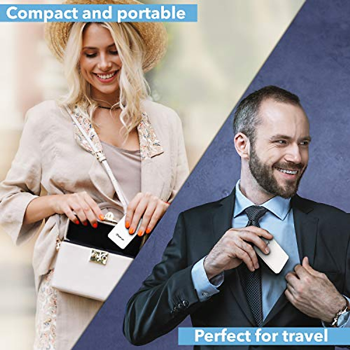 Top-Up USB C Wall Charger | Ultra-Slim Fast Plug | 18w Flat Dual Port USB Charger for Your USB A & USB C Devices, iPhone 11/11 Pro /11 Pro Max/XR/XS/Max, LG, Galaxy S21/S20 Pixel, Air Pods|(White)