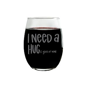 I Need a HUGe Glass of Wine Wine Glass - Funny Wine Glasses, Funny Wine Glass, Funny Gift, Wine-Lovers Gift, Funny Gift