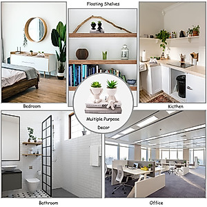 VENY TAYA 2 PCS Unique Artificial Plants Succulents Office Decor for Women and Men, Small Fake Plants with Human-Shaped Pots, Cute Faux Plants Indoor for Office or Home Decoration, White