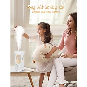 RooXchowla Anti Gravity Humidifier,Water Drop Humidifier ，Drip Drop Humidifier with Night Light,Rain Cloud Humidifierhigh-capacity Silent humidifier for Bedroom/Baby Nursery/Bathroom//Living Room.
