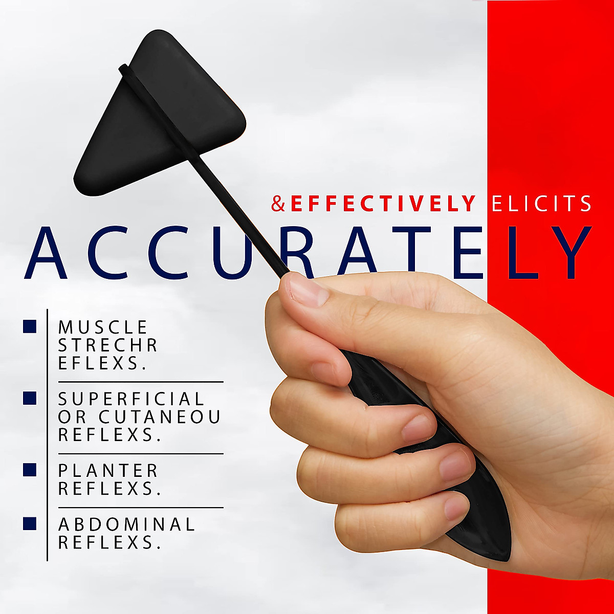 7 pcs Neurological Percussion Set, Reflex Taylor Buck Hammer Pinwheel Diagnostic Kit for Nurses, EMS, Medical Students, Clinical