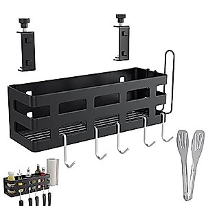 Griddle Caddy for Blackstone 28/36/22/17 inch, Universal BBQ Grill Caddy for Outdoor Grill with Paper Towel Holder & 9" Tong, for Blackstone Griddle Accessories Tool Holder Caddy