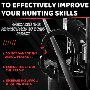 ZSHJGJR Drop Away Arrow Rest - Metal Arrow Rest with Felt for Compound Bow Hunting, not Hurt Feathers Maintain The Smoothness of Arrows, Right Hand Adjustable Compound Bow Arrow Rest