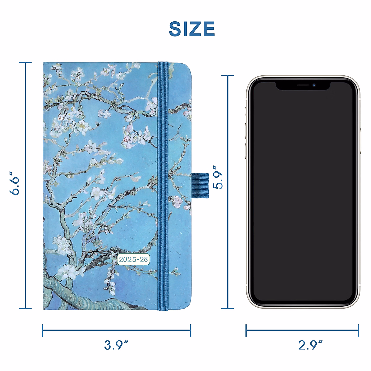 2023-2026 Monthly Pocket Planner/Calendar - 3 Year Monthly Planner 2023-2026, Jul 2023 - Jun 2026(36 Months), 6.3" x 3.8", with 61 Notes Pages, Inner Pocket, 2 Bookmarks, Pen Holder & Elastic Closure