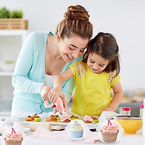 Yosoo Cupcake Containers 100Pcs Transparent PP Cups Single Muffin Cup Boxes Cakes Holder Patty Container Baking Carriers Single Cup Size 10 x 8cm / 3.94 x 3.15inch