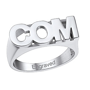 Customized Letter Ring for Women Custom Block Initial Rings