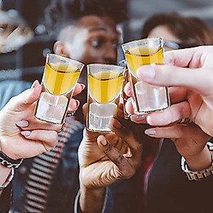 Ioffersuper 36-Pack Shot Glasses Set, 10Ml/0.338 Oz Mini Shot Glasses with Heavy-Duty Base, Mini Wine Glasses, Thickness Glass