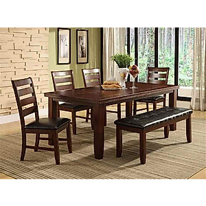 Milton Greens Stars Alicante Bench, 48 by 17 by 19-Inch, Dark Brown