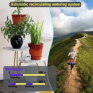 automatic drip irrigation kit auto plant waterer for 10 potted plants self watering planter System Dual display ergonomic Easy DIY Indoor white