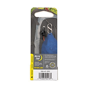 Nite Ize S-Biner Stainless Steel Dual Carabiner - Multi Purpose Dual Carabiner Clip - Great for Camping Supplies & Hiking Essentials - Secure Key Holder - Size 4, Black/Stainless Steel (3 Pack)