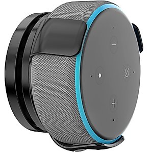 WALI Wall Mount for Echo Dot 3rd Generation, Speaker Bracket Holder with Cable Management for Dot 3rd GenerationSmart Home Speaker Assistant (SWM-EH-03B), Black