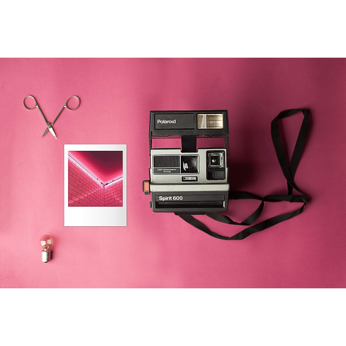 Polaroid Spirit 600 Vintage Instant Camera w/ Silver/Gray Front