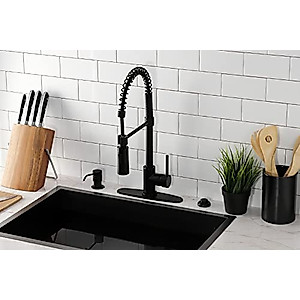 Kingston Brass LS8770DL Concord Pre-Rinse Kitchen Faucet, Matte Black