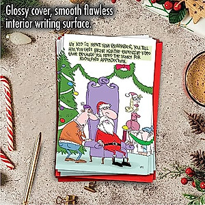 NobleWorks 12 Hysterical Christmas Greeting Cards Boxed Set with 5 x 7 Inch Envelopes (1 Design, 12 Each) Reindeer Surgery C10164XSG-B12x1