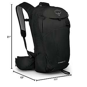 Osprey Kamber 20 Men's Backcountry Ski and Snowboard Backpack, Black
