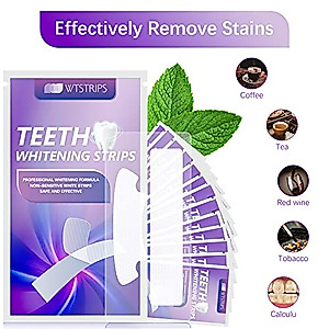 Teeth Whitening Strips 28 Strips (14 Pack), Professional Effects, Teeth Whitening Strip Kit, Reduced Sensitivity White Strips for Whiter Teeth, Dental Whitener Strips Coconut Flavor