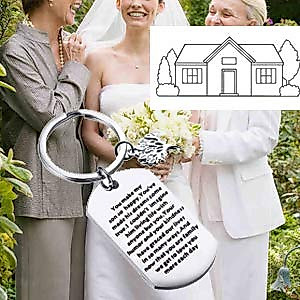 BEKECH Daughter-in-law Gift Daughter in Law Keychain Welcome to our Family Dog Tag Key Chain Wedding Gift Jewelry from Mother-in Law/Father-In-Law (silver)