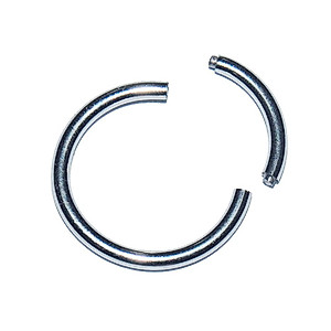 14 16 18 Gauge 14g 16g 18g 316L Implant Grade Stainless Steel Segmented Segment Captive Ring Tragus Septum Nipple Lip Eyebrow Nose Ring Hoop Earrings Body Piercing Jewelry (12g-5/8" Diameter)