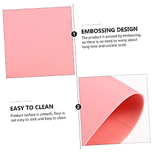 BESTonZON Pizza Dough Kneading Mat Silicone Bakeware Nonstick Bakeware Cookies Dough Pie Rolling Mat Reusable Baking Sheet Dough Pad Dough Rolling Pad Flour Pad Kitchen Accessory Silica Fondant Pad